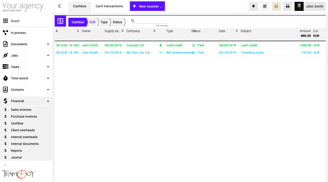 About Cashbox - Teamogy